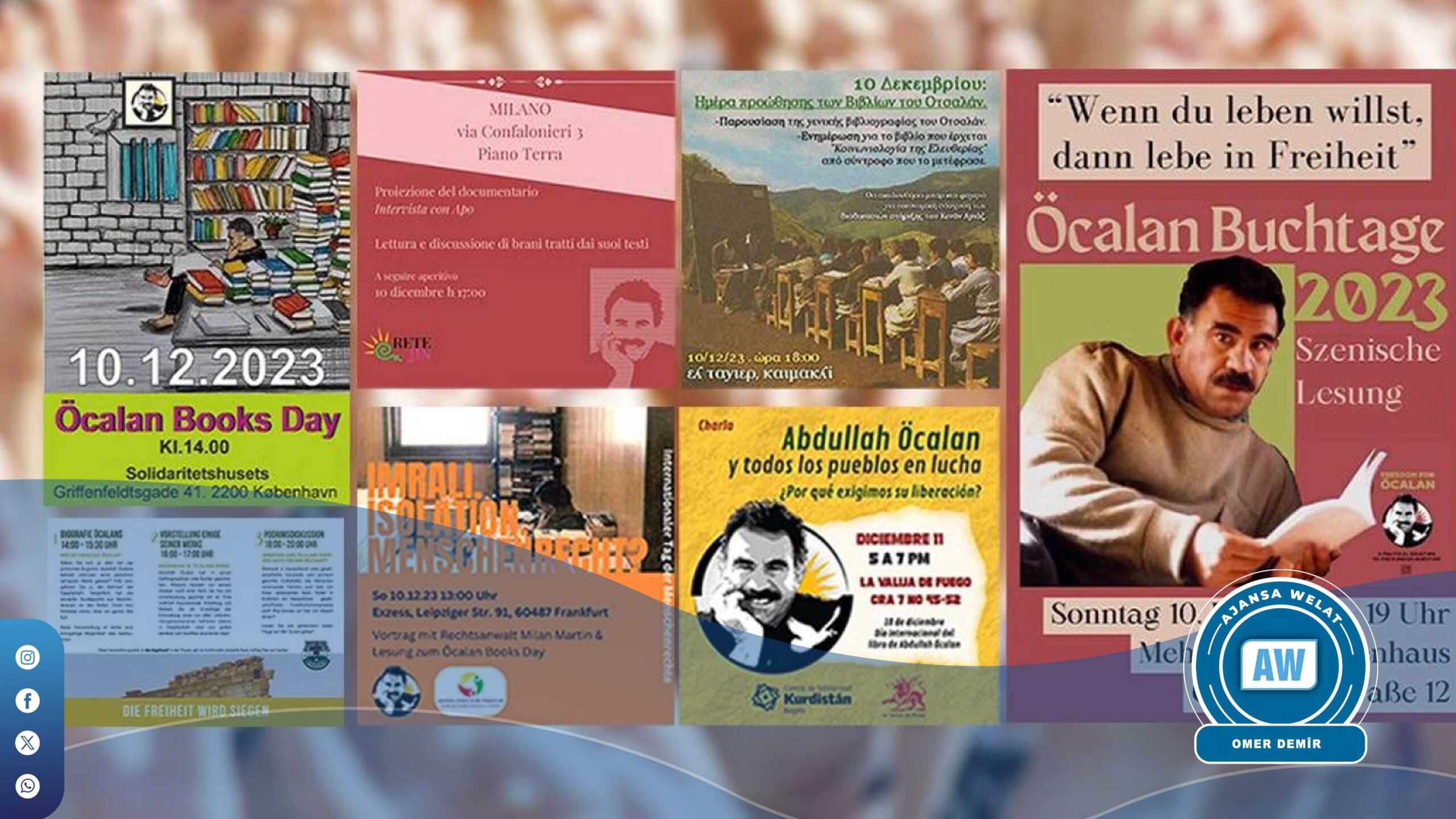 Enternasyonalîst li dora pirtûkên Ocalan kom dibin – Ajansa Welat