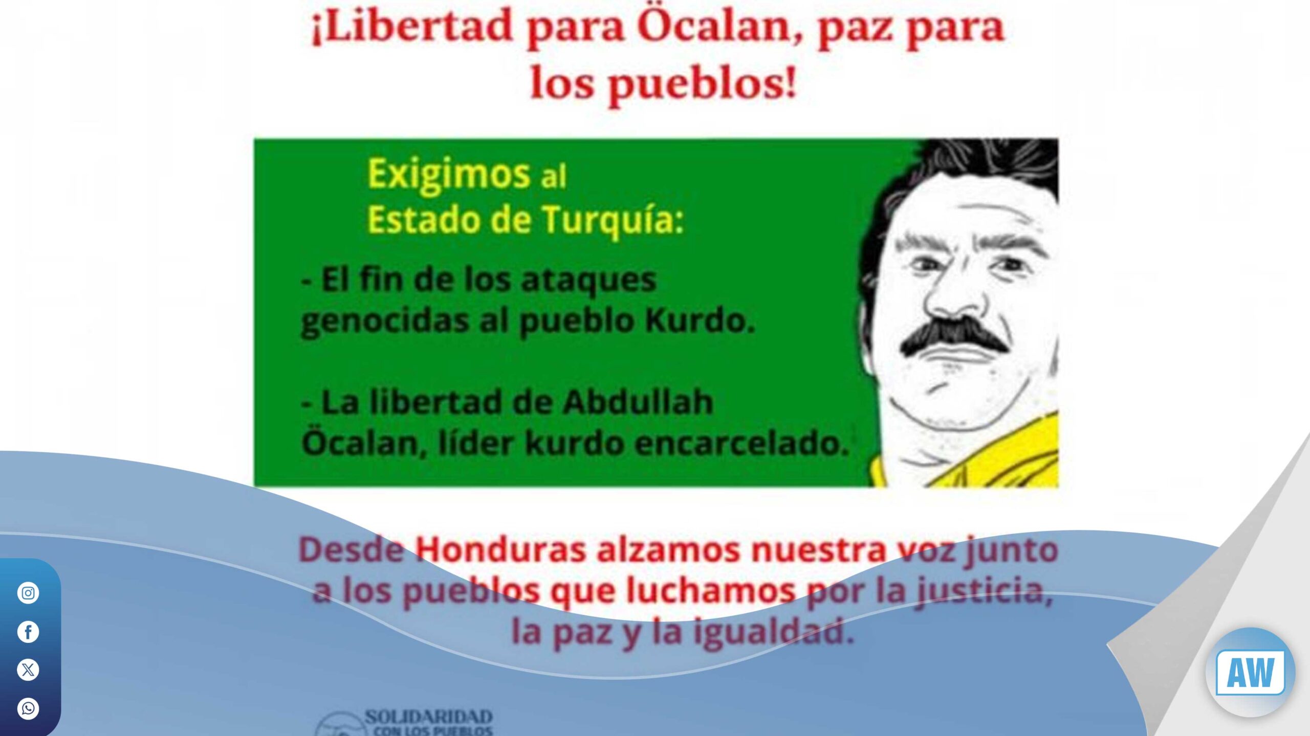Gelê Hondurasê nameyek ji Abdullah Ocalan re şand – Ajansa Welat
