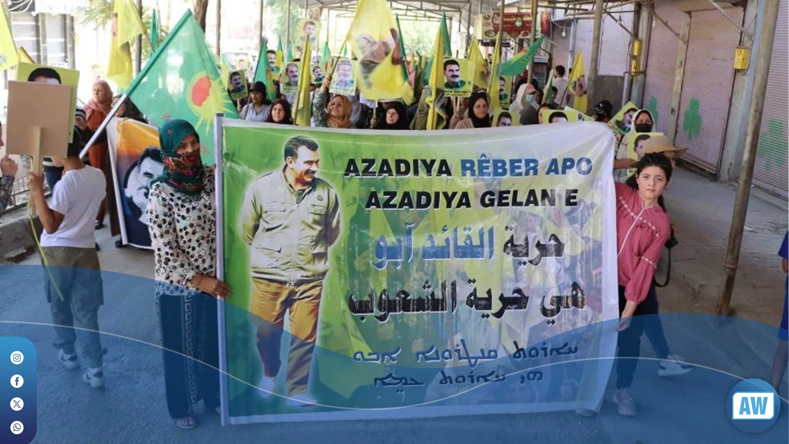 Şêniyên Dêrikê ji bo azadiya Abdullah Ocalan meşiyan – Ajansa Welat